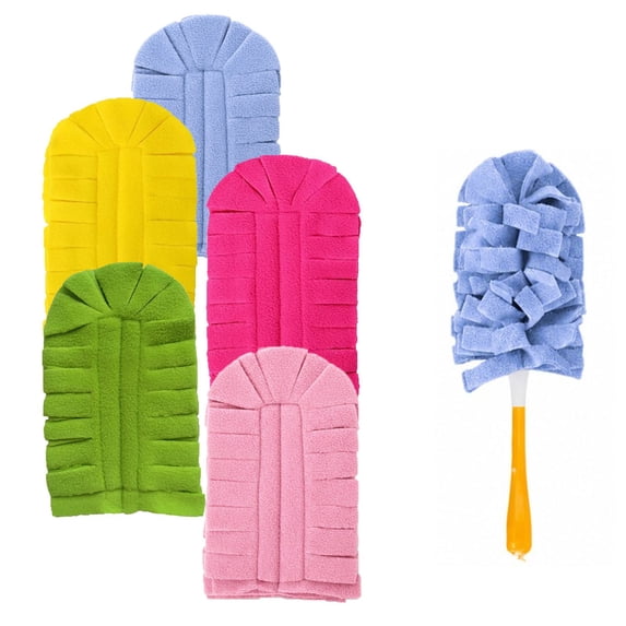 5 Pack - Rotatable Duster Replacement Head - High-Density Soft Fabric ...