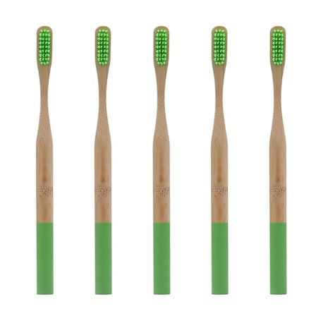 BlauKe® 4-Pack Bamboo Toothbrushes, Soft Bristles – Eco-Friendly, Black ...