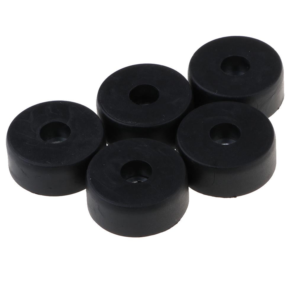5 Pack Round Rubber Feet Bumpers Pads With Matching Screws With Built ...