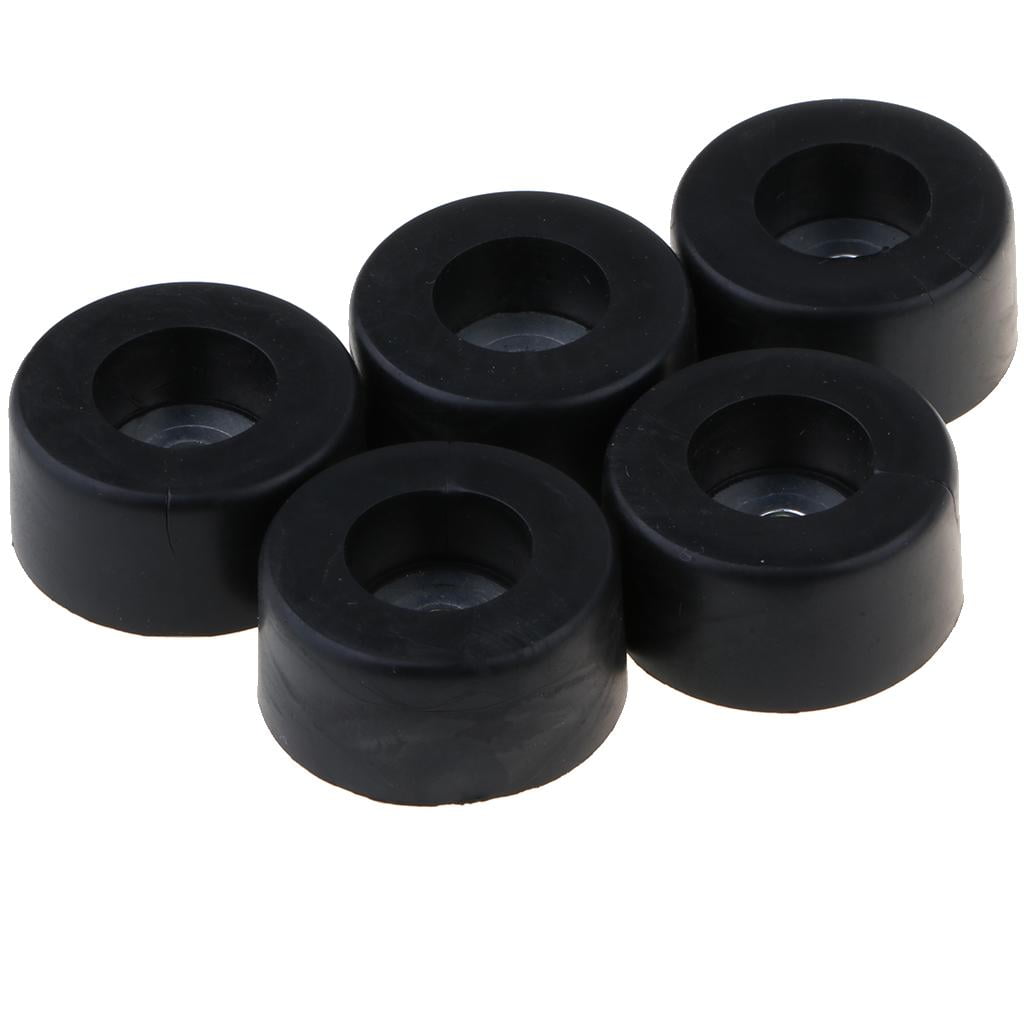 5 Pack Round Rubber Feet Bumpers Pads With Matching Screws With Built ...