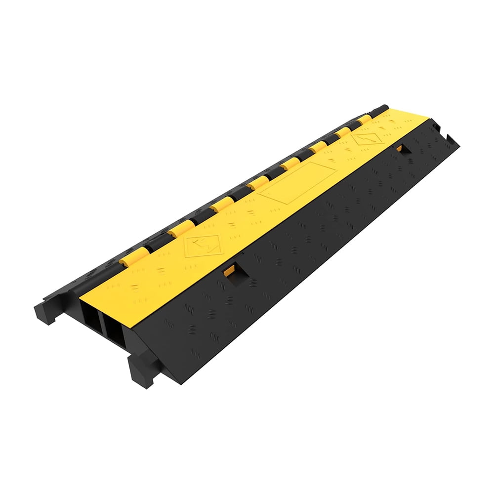 5 Pack Rubber Cable Protector Ramp 2 Channel Heavy Duty 66000lbs Load ...