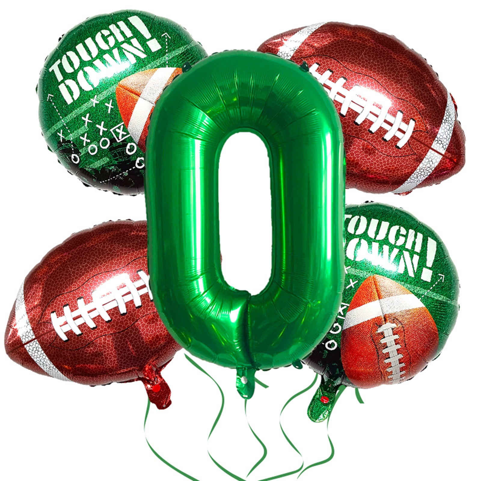 5 Pack Rugby Foil Balloons Helium Mylar Football Field Balloons For ...