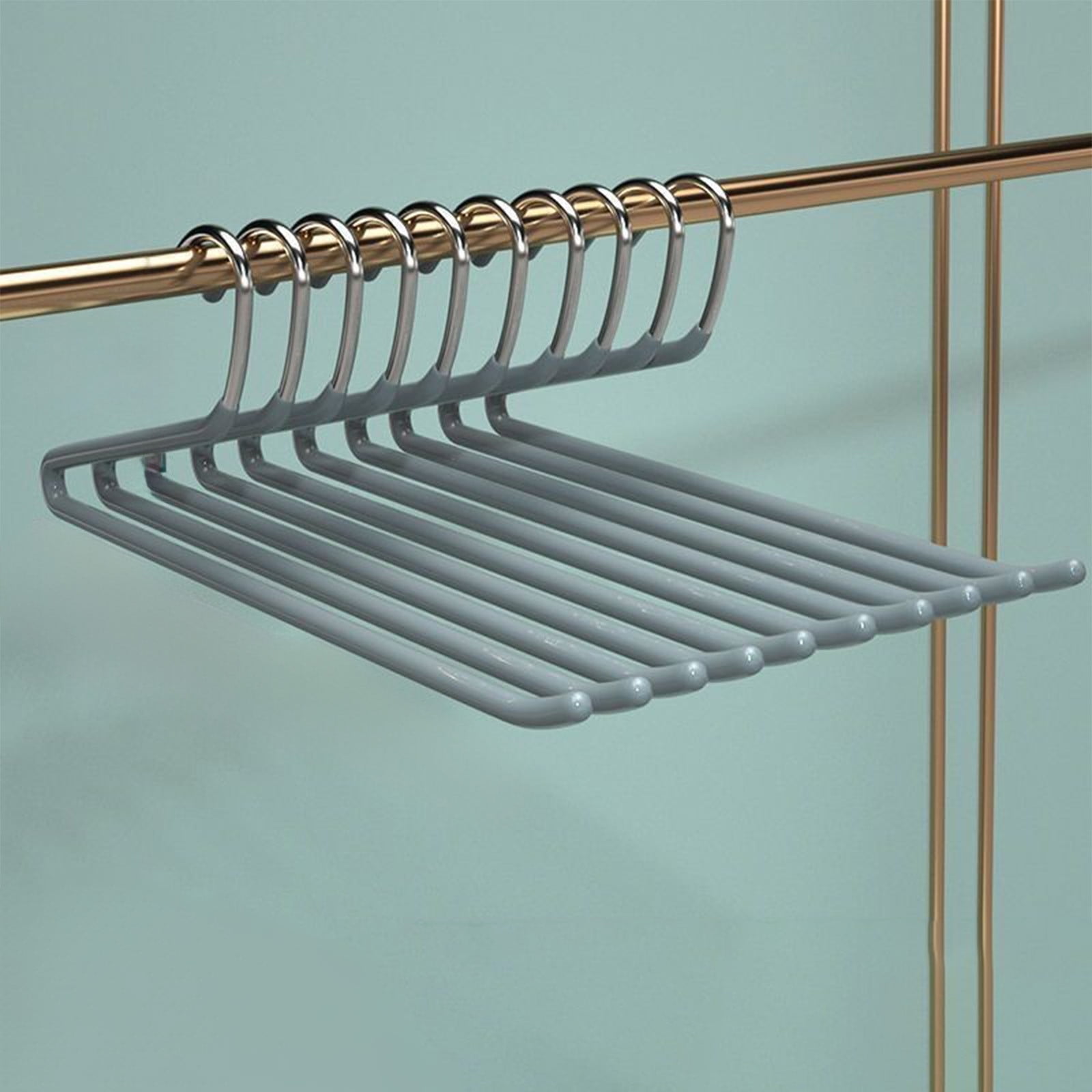5-Pack S-Shaped Stainless Steel Trouser Hangers - Non-Slip 35cm Wide ...