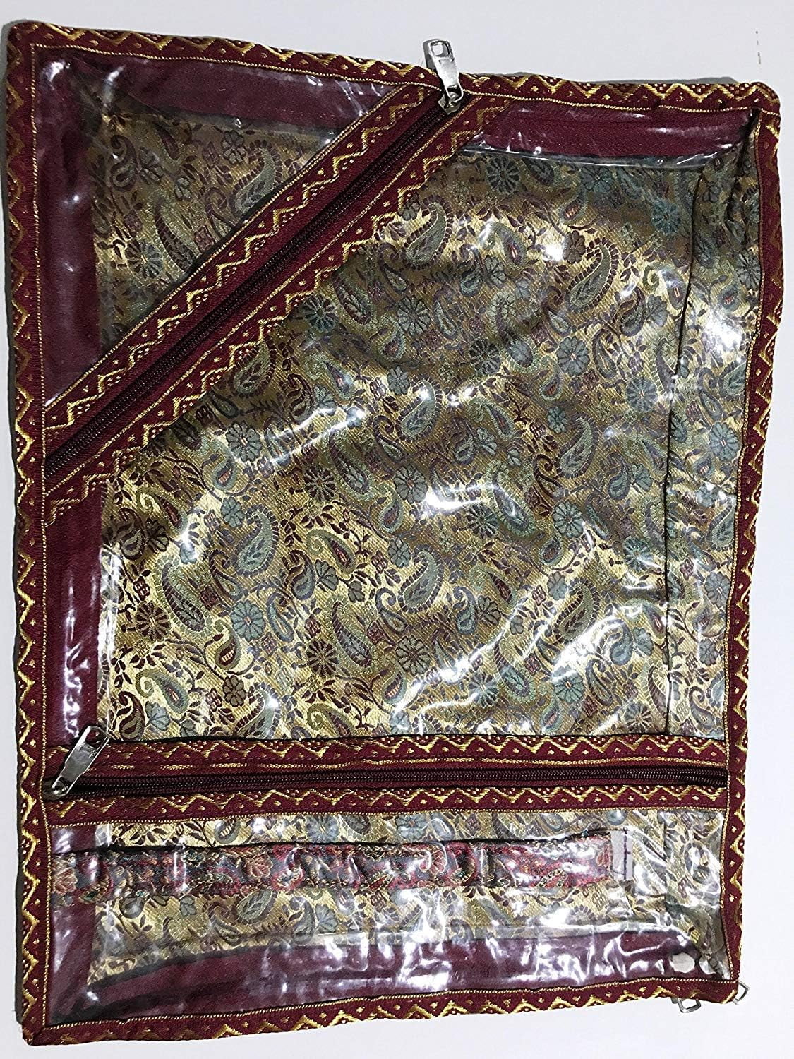 5 Pack/SARI-SAREE/LEHENGA COVER-BAGS-PACKAGING-STORAGE ONE SIDE CLOTH ...