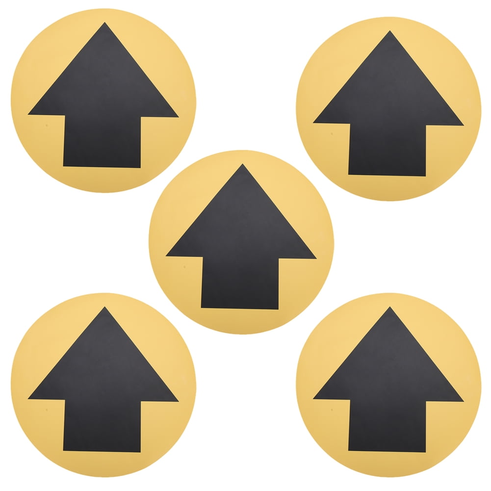 5/Pack Safety Distance Floor Stickers - Decal Warning Signs for Store ...