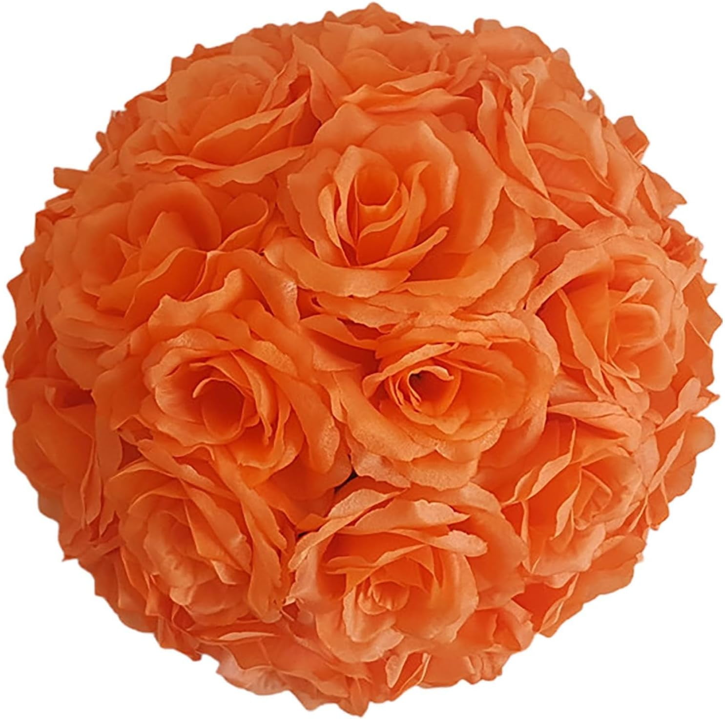 5 Pack Satin Flower Kissing Balls, Artificial Rose Pomander Balls for ...