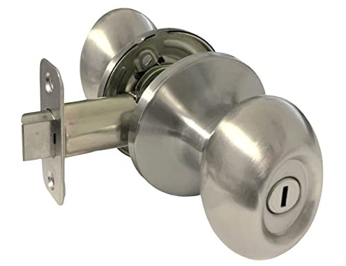 5 Pack Satin Nickel Privacy Bedroom Bathroom Door Oval Egg Style Knob ...