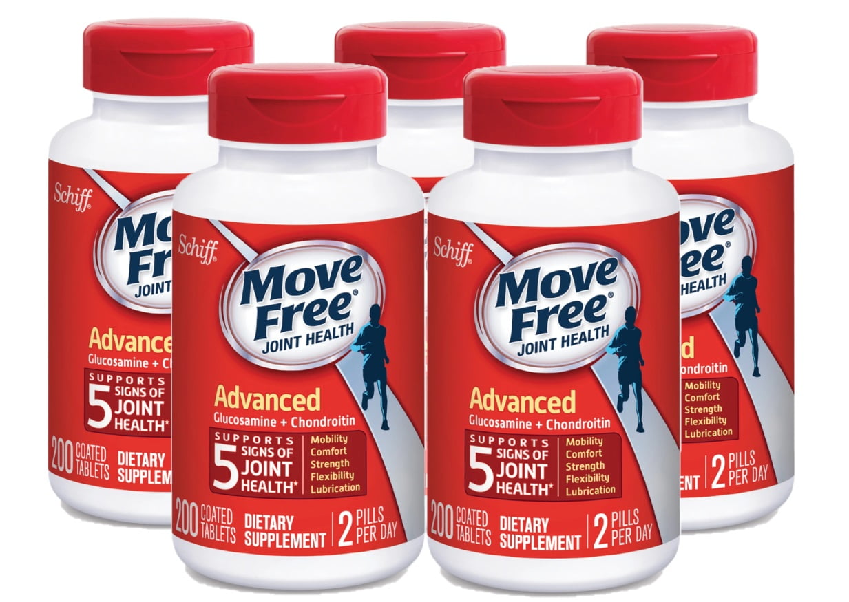 Schiff Move Free Advanced Joint Supplement | 5 Pack, 200 Tablets ...