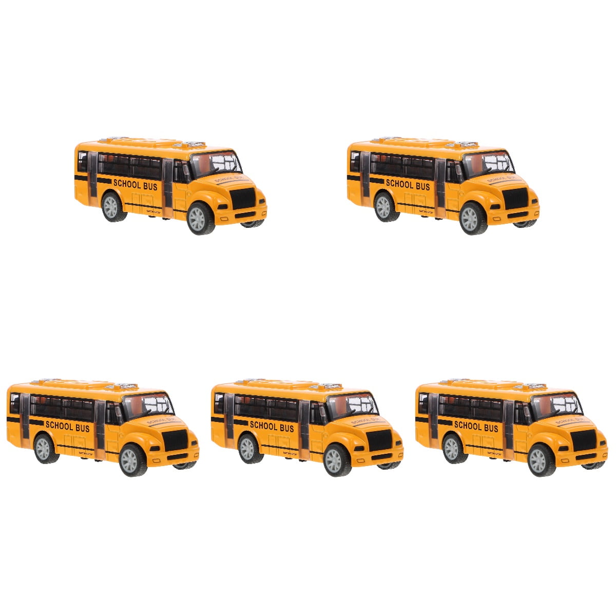 5 Pack School Bus Model Buses to Scale Kids Toy Children's - Walmart.com