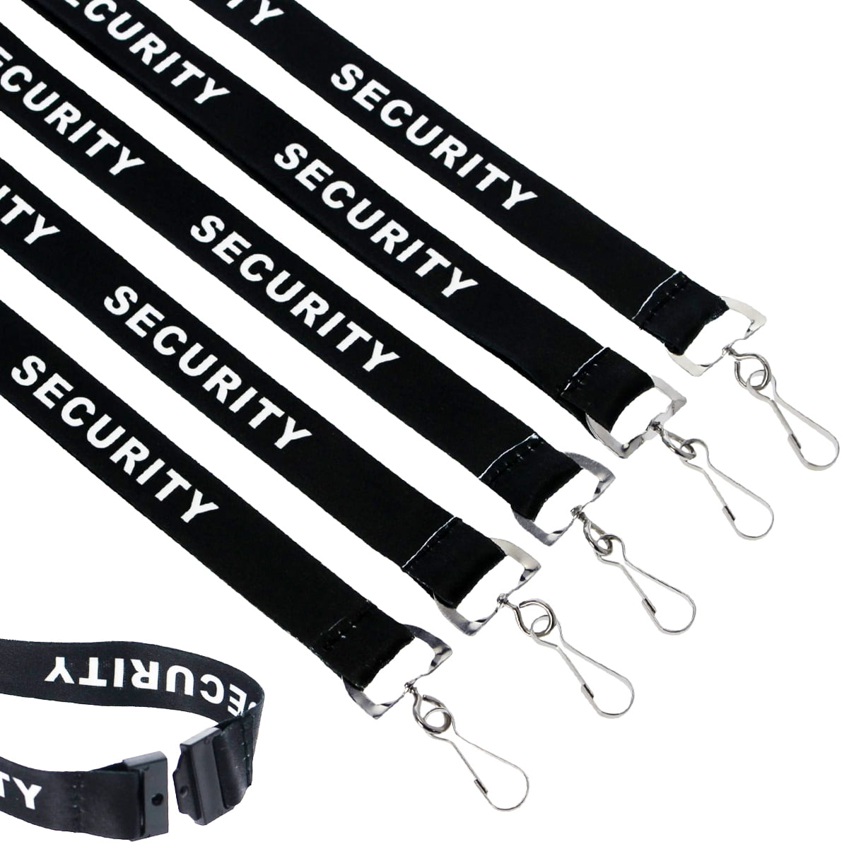 5 Pack - Security Lanyard with Breakaway Clasp & Metal Clip - Neck ...