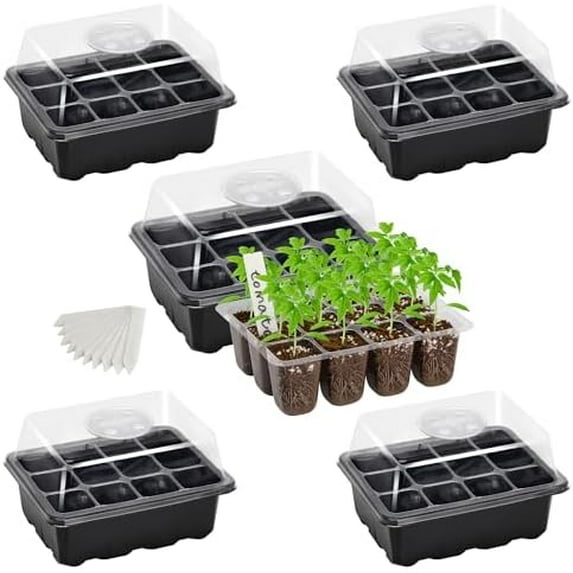 5-Pack Seed Starter Tray Seedling Kits,Plant Starter Kit with ...