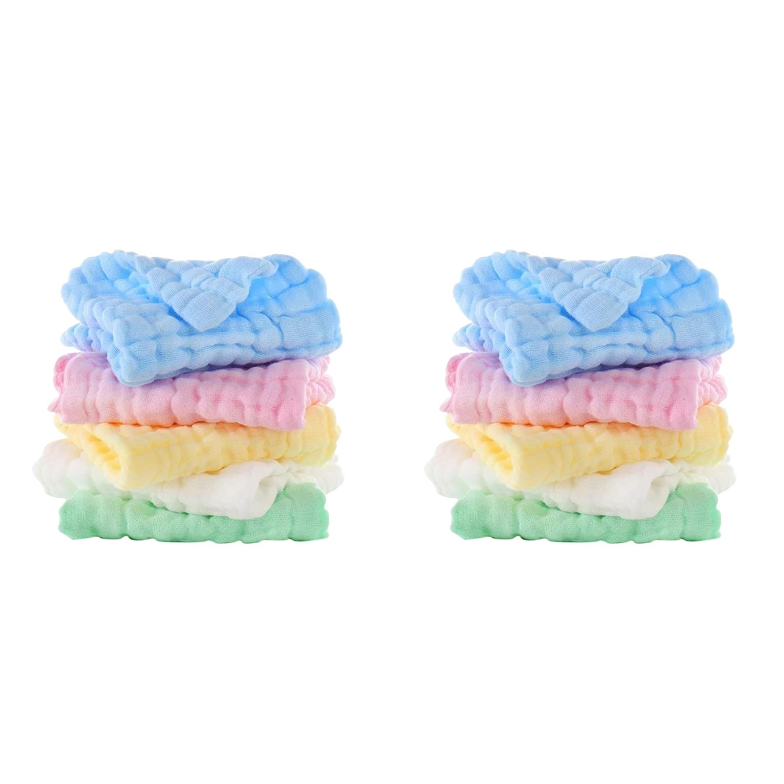 5 Pack/Set Soft Cloths, 9.8''*9.8'' Soft Natural Cotton Muslin Cotton ...