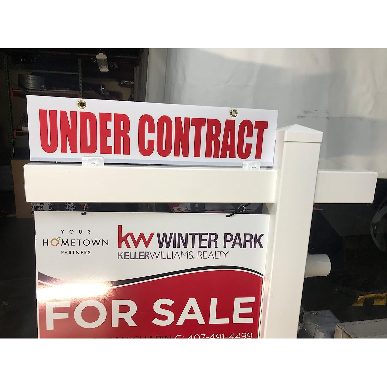 5 Pack Sign 6” x 24" (UNDER CONTRACT) Printed Double Sides Red UV on ...