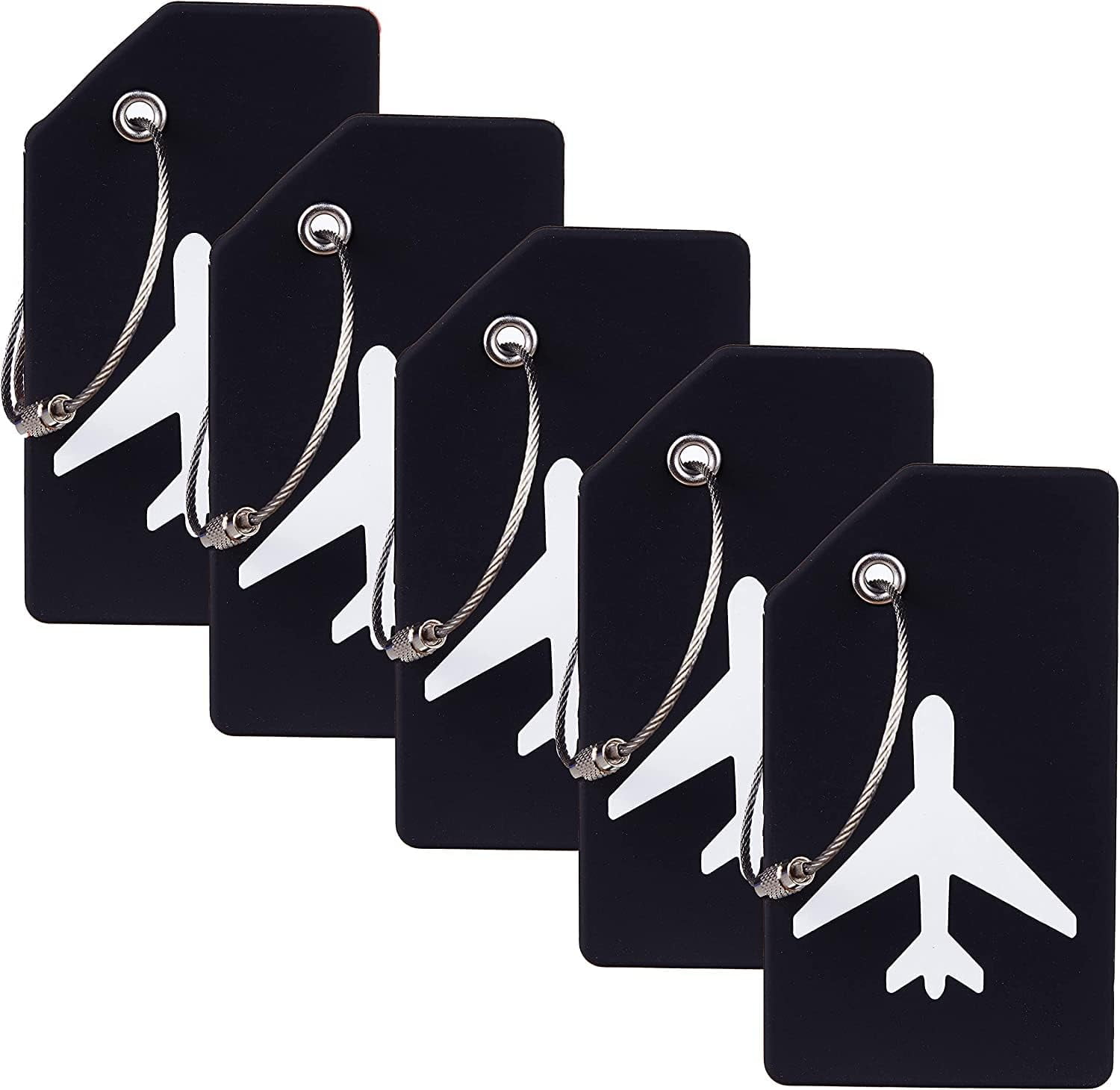 "5 Pack Silicone Luggage Tags - Bendable and Durable Travel Tags for ...