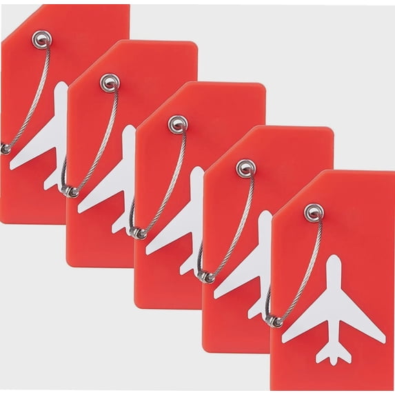 "5 Pack Silicone Luggage Tags - Bendable and Durable Travel Tags for ...