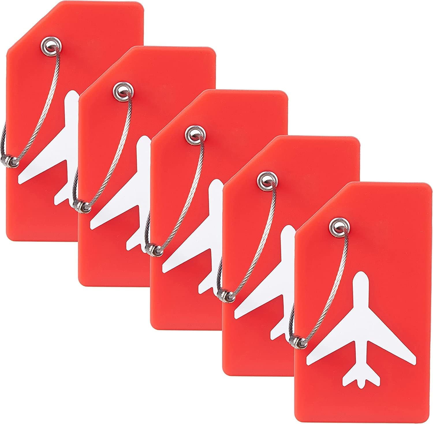 "5 Pack Silicone Luggage Tags - Bendable and Durable Travel Tags for ...