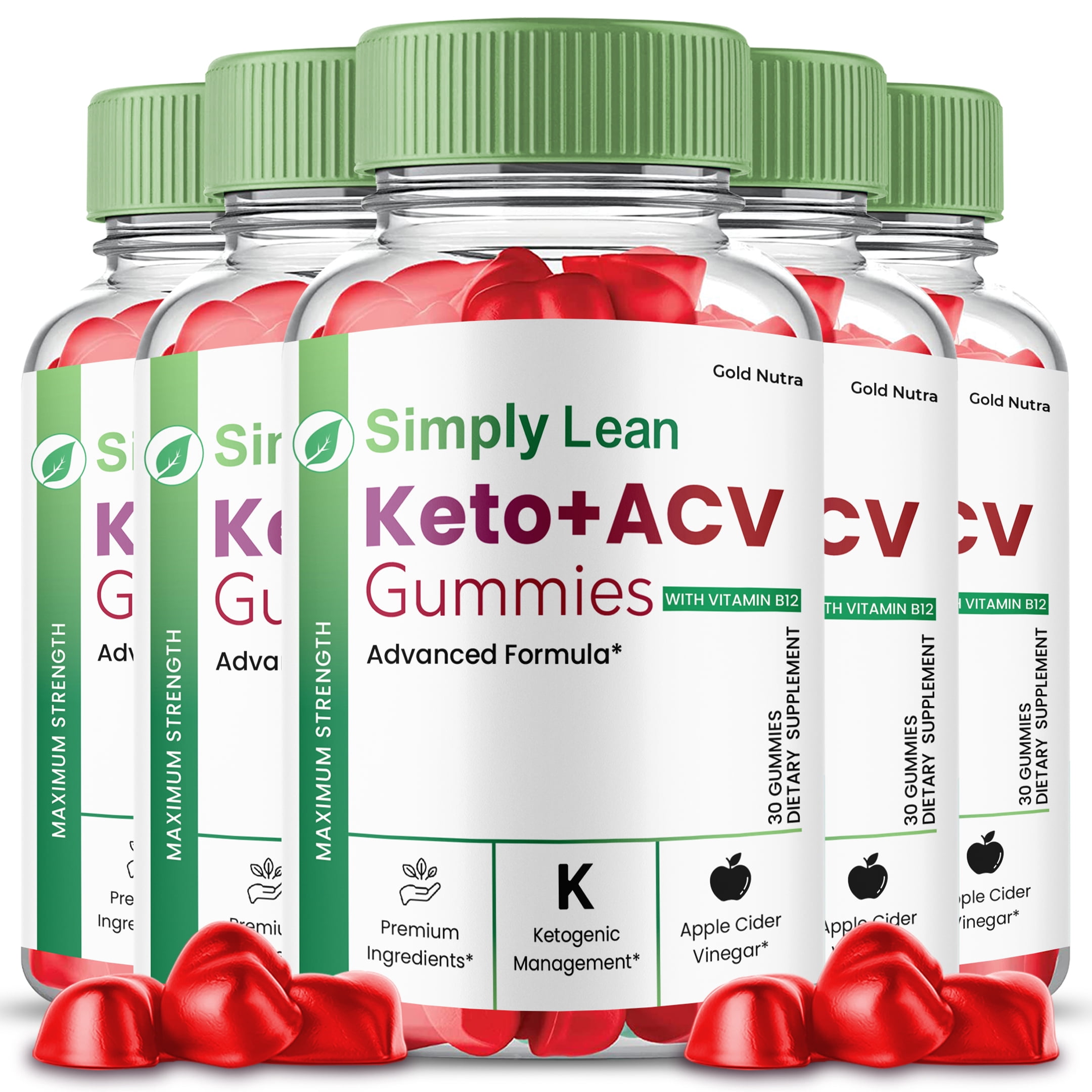 (5 Pack) Simply Lean Keto ACV Gummies, Simply Lean Keto + ACV Gummies ...