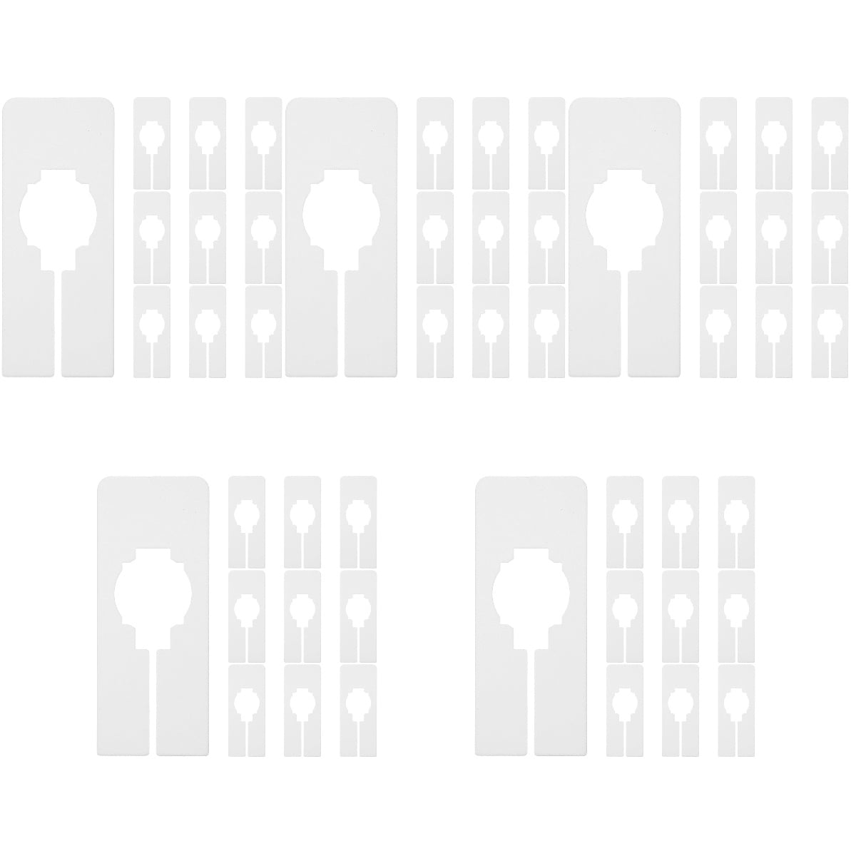 5 Pack Size Separator Baby Dividers Hanger Coat Clothing Hangers White ...