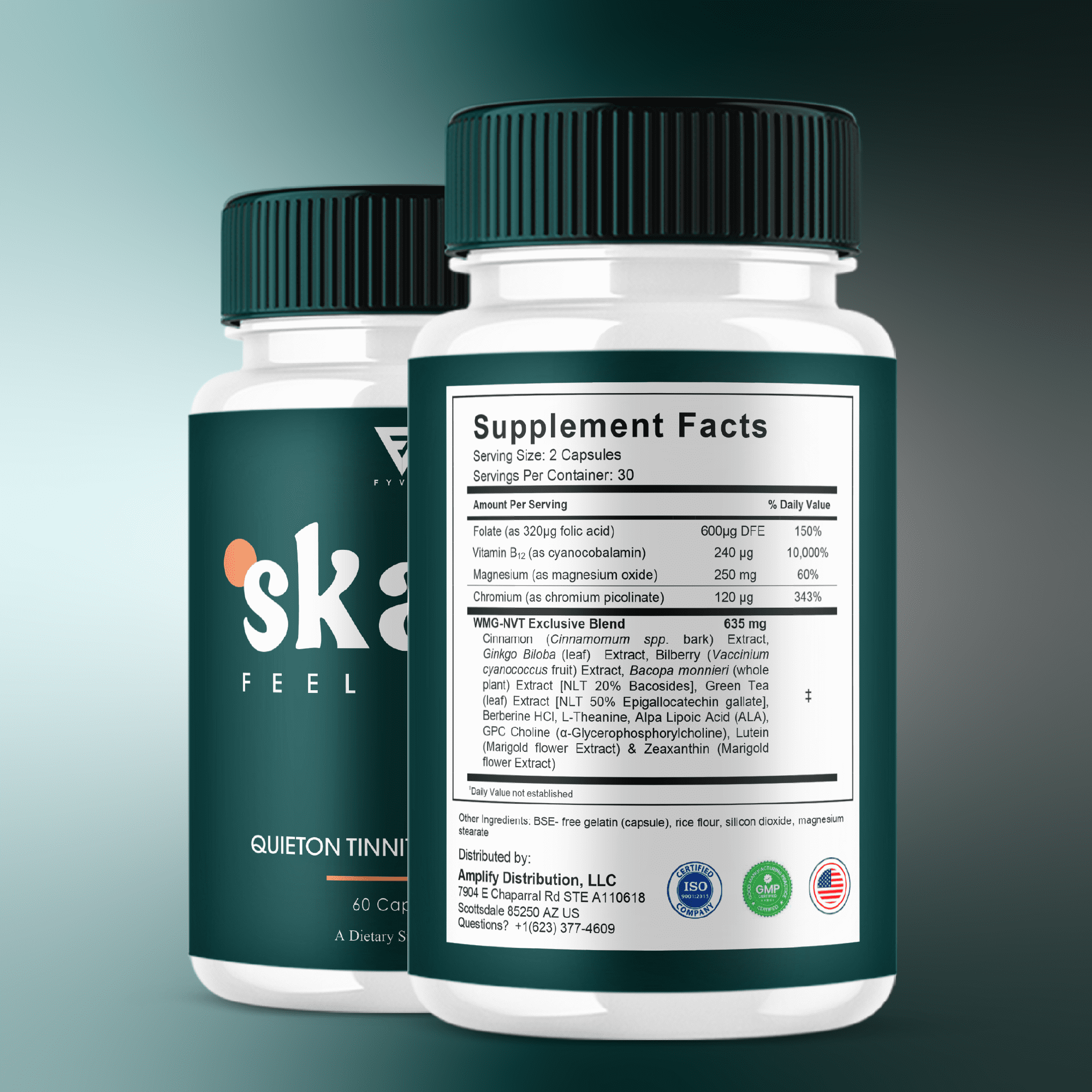 (5 Pack) Skaal Quieton Tinnitus Advanced Hearing Capsules, Skaal Ear ...