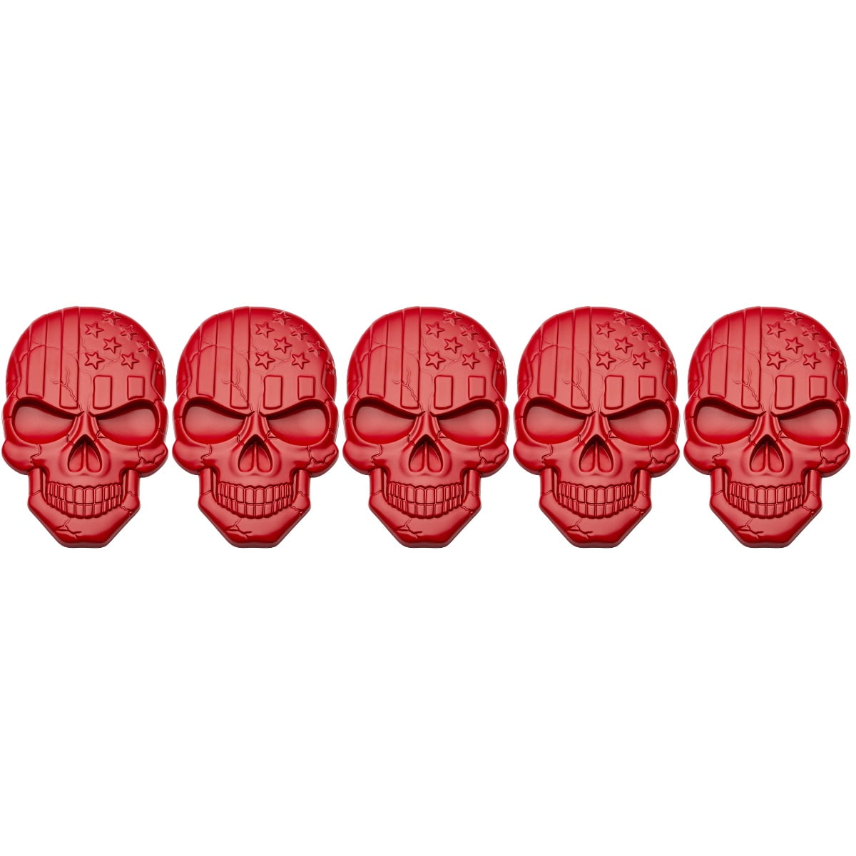 5 Pack Skull Car Sticker for Stickers Emblems Accessories Decals Red ...