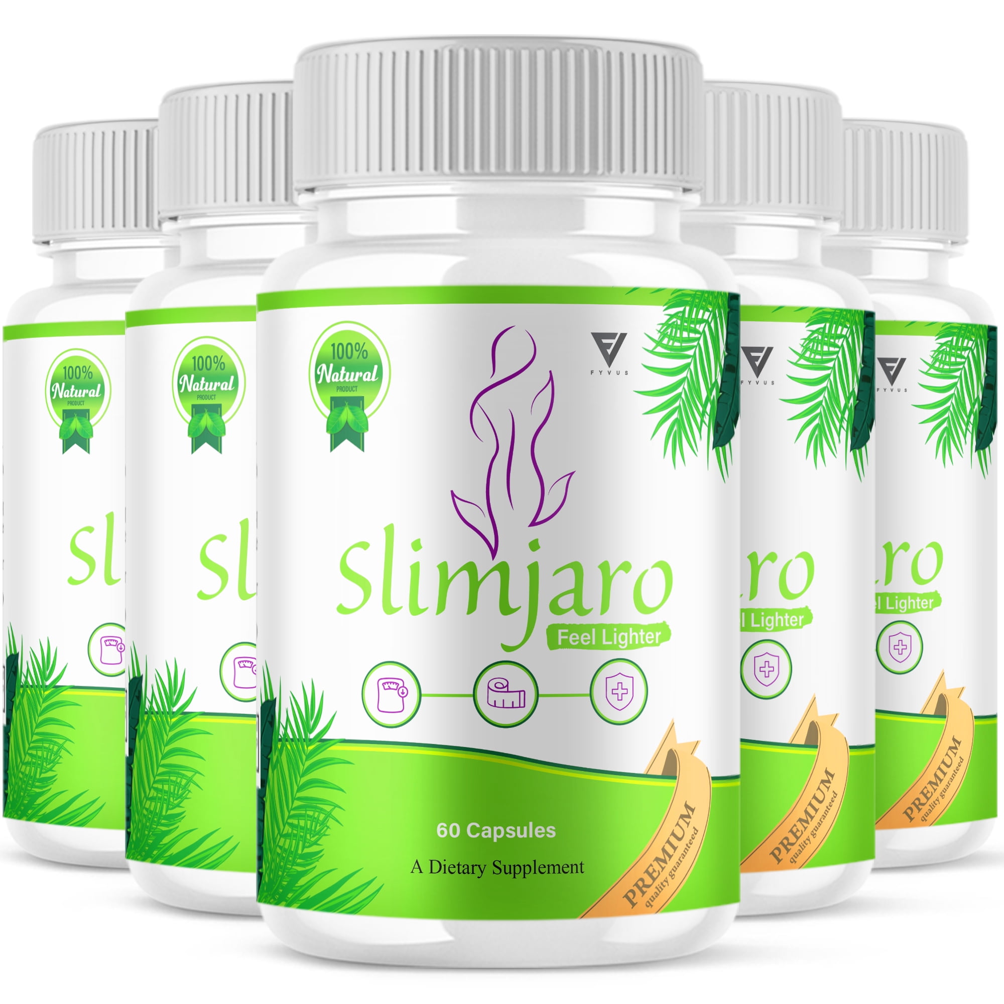 (5 Pack) SlimJaro Health Capsules, SlimJaro Advanced Wellness (300 ...