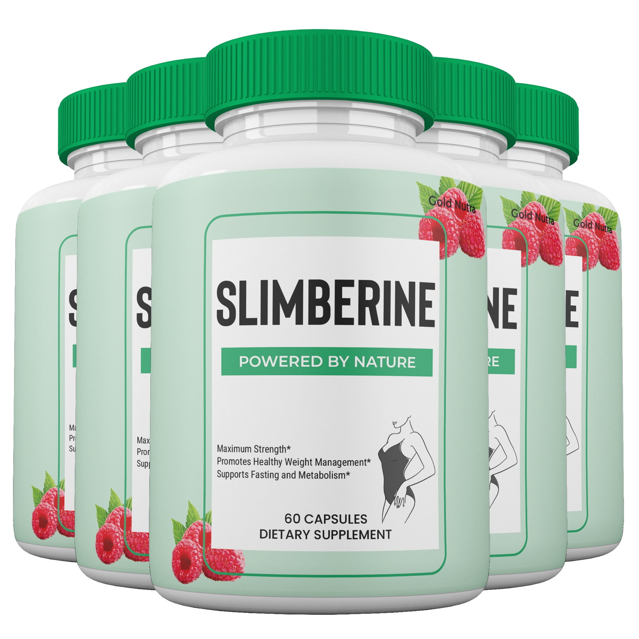 (5 Pack) Slimberine Capsules, Slimberine Advanced Formula Maximum Pills ...