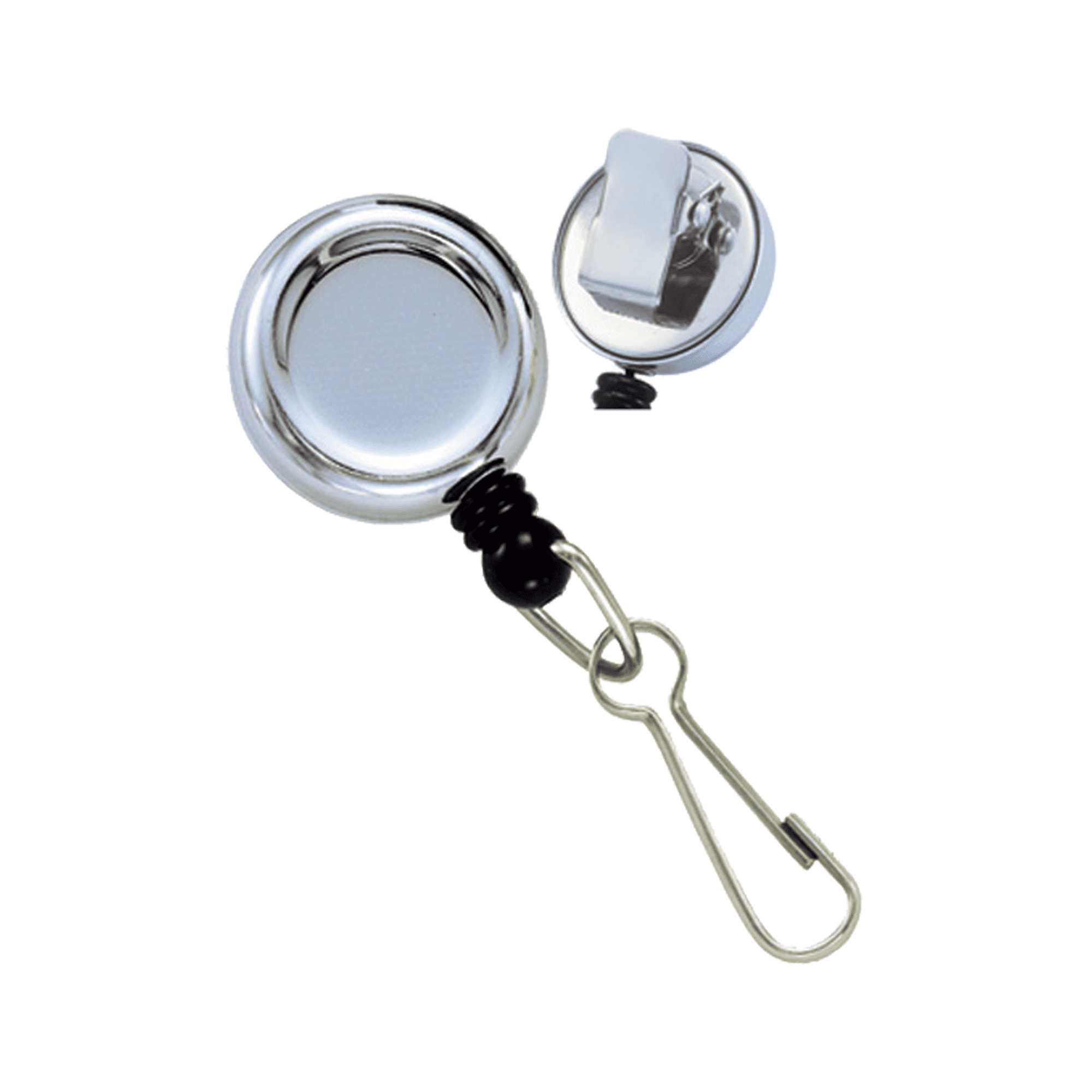 5 Pack - Small and Heavy Duty Metal Retractable Badge Reel with J Hook ...