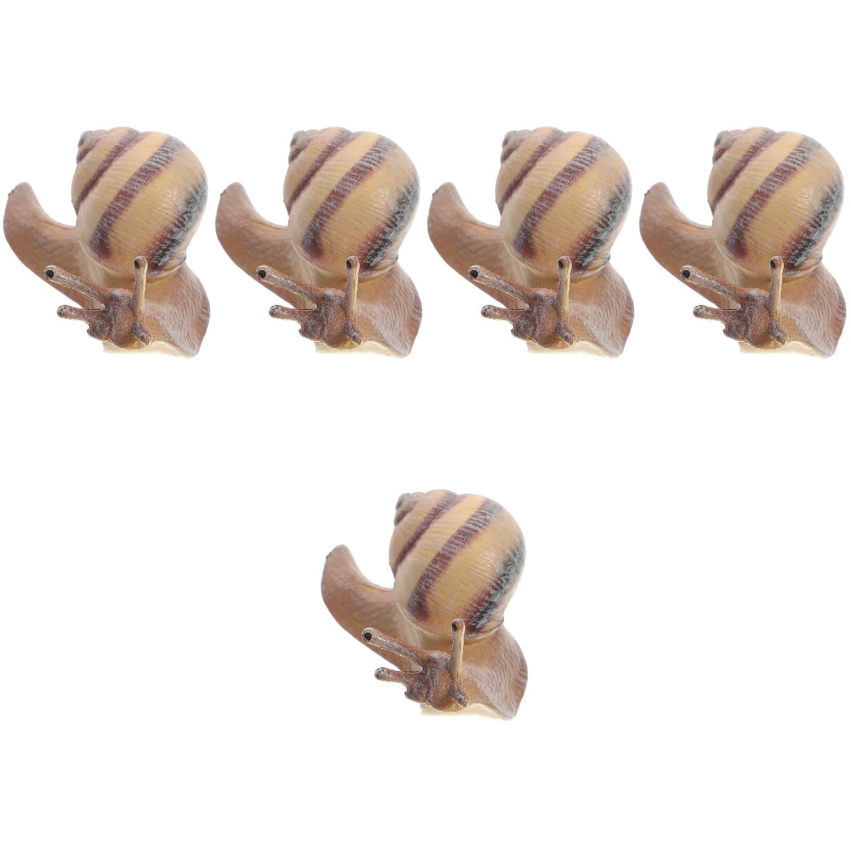 5 Pack Small Plastic Snail Desktop Sculpture Model Simulation Animal ...
