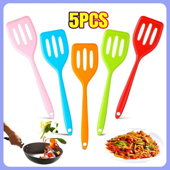 5 Pack Small Silicone Spatula Mini Rubber Turner High Heat Resistant ...