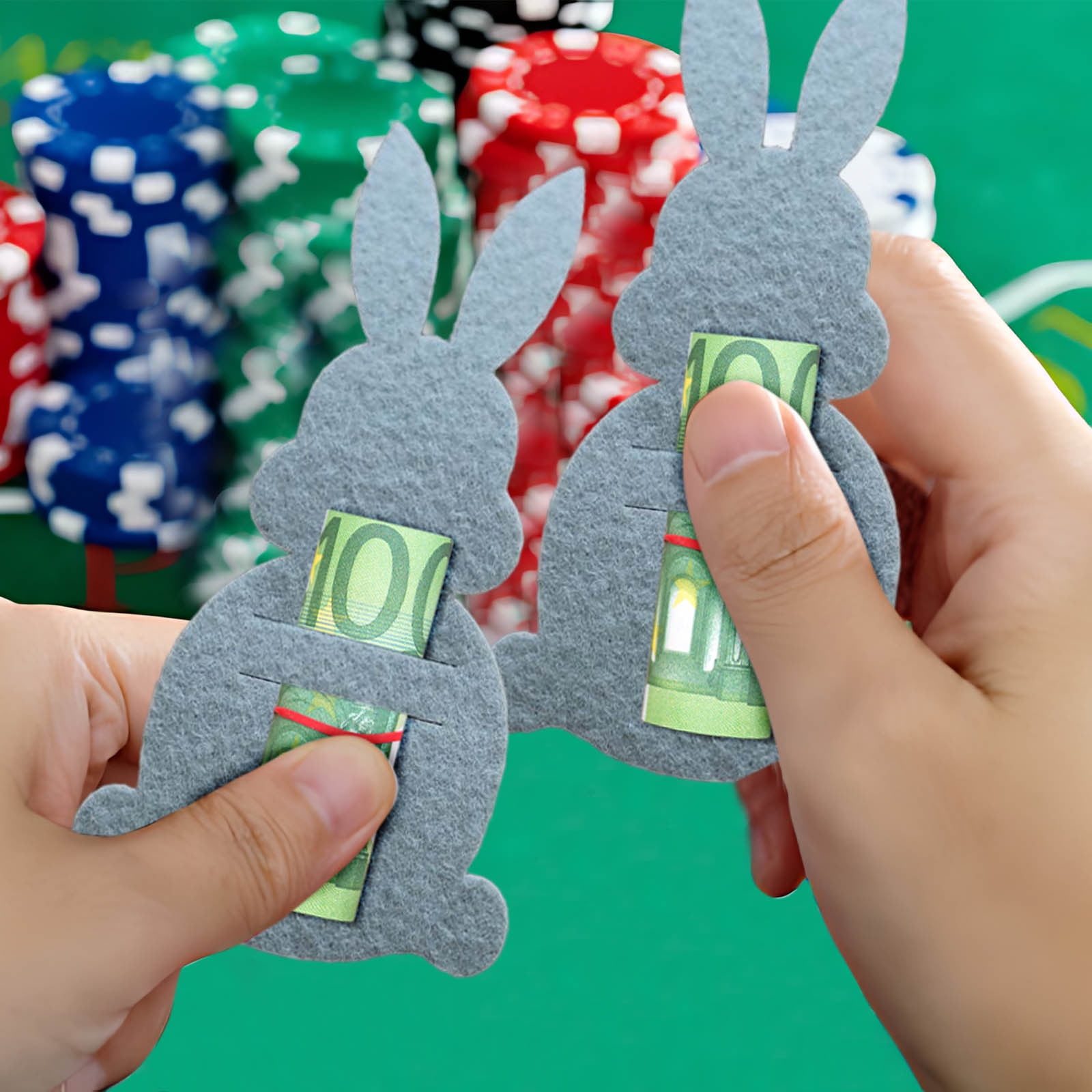 5-Pack Smokey Grey Bunny Coin Purse Set Easter Money Holder Festive ...