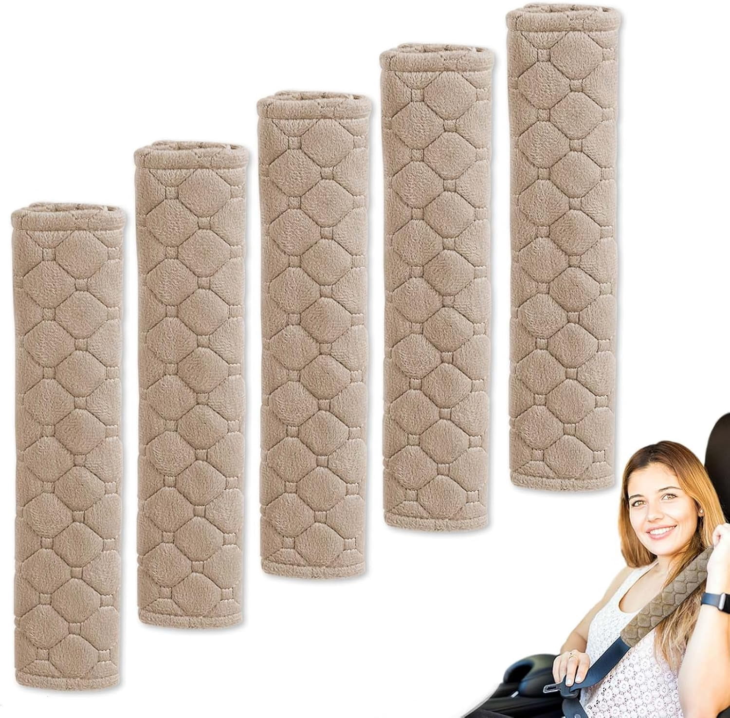 5 Pack Soft Comfort Car Seatbelt Cover Protector Pads Strap for ...