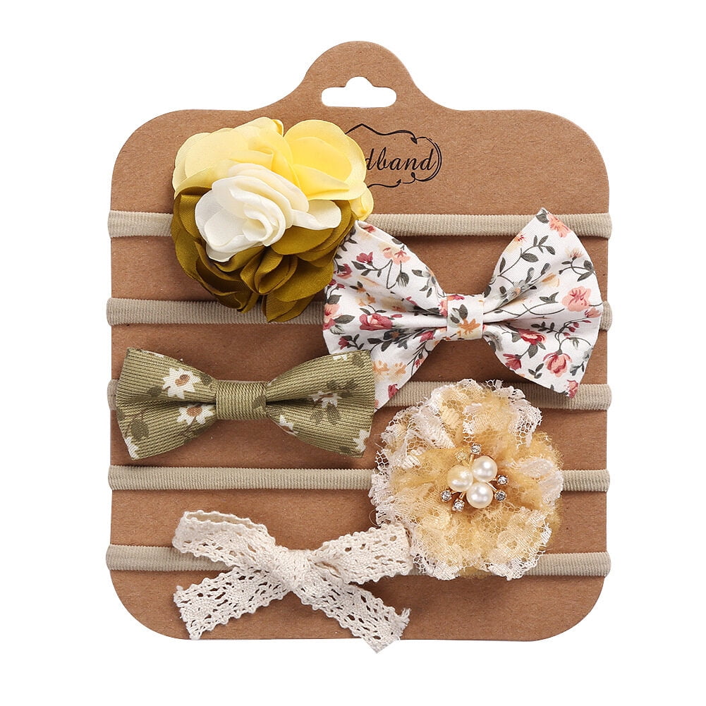 5-Pack Soft Stretch Baby Hair Ties for Girls | No-Snag Elastic Hair ...