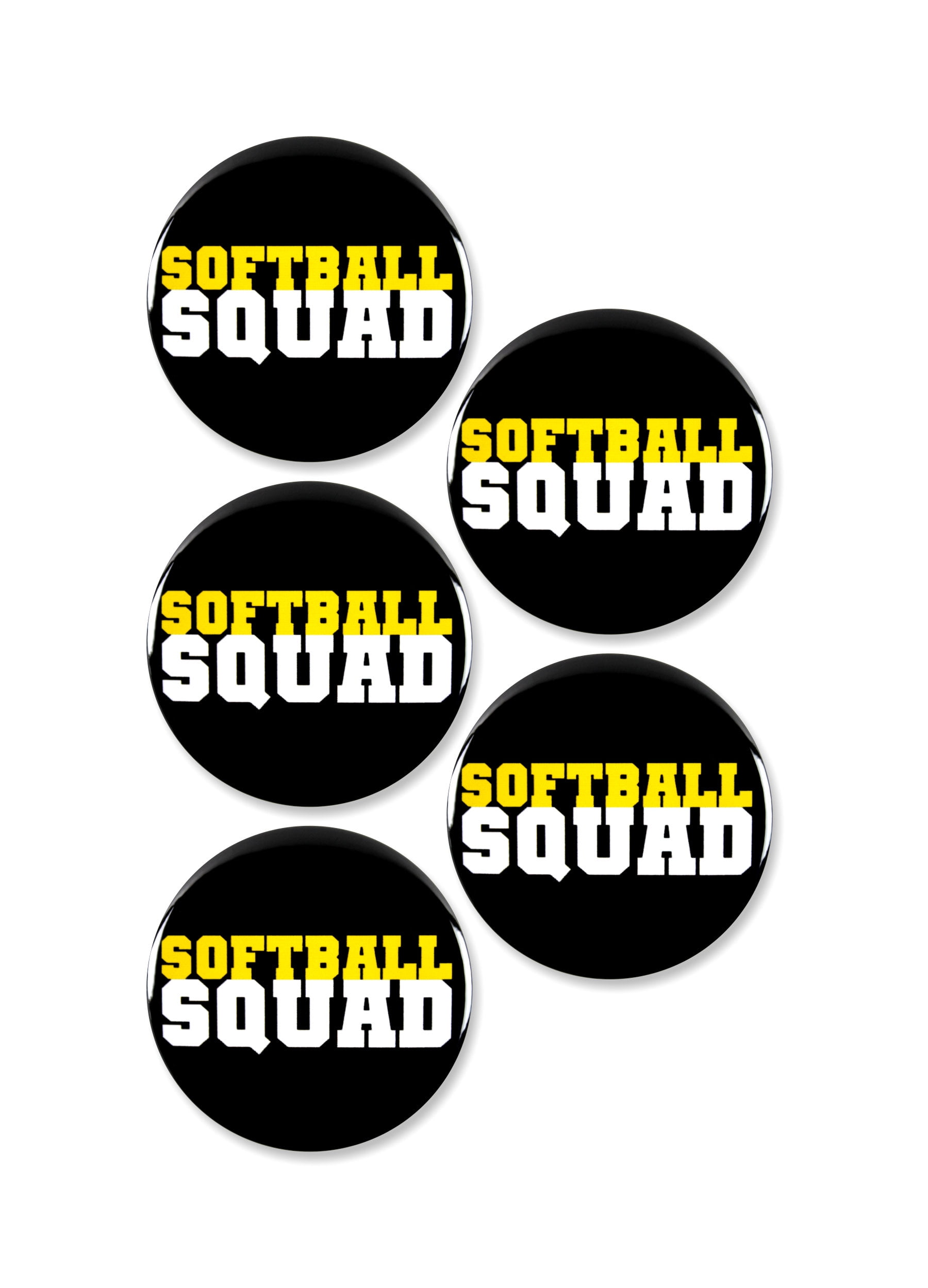 5 Pack - Softball Squad Sports Pinback Buttons - 2.25 Inch - Walmart.com