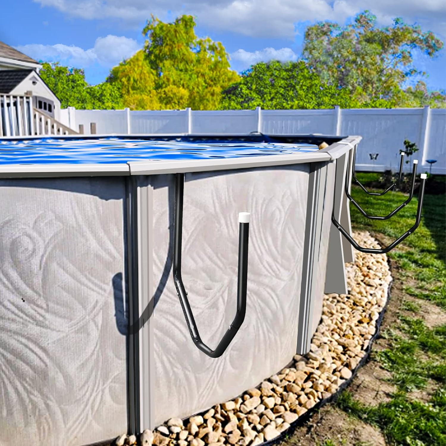 5 Pack Solar Cover Holder, Pool Storage Hooks Keep Solar Cover/Blankets ...