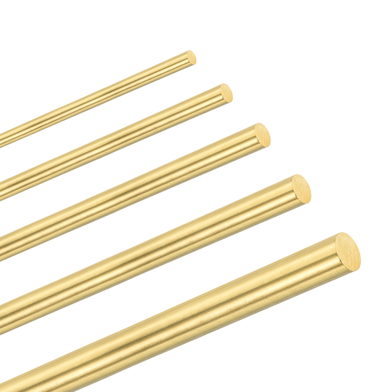 5-Pack Solid Brass Rod, 3,4,5,6,8mm Dia 100mm Long Knife Handle Round ...