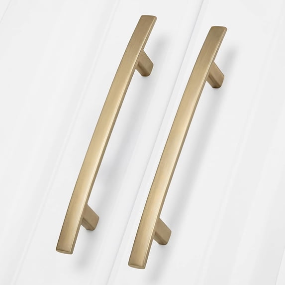 5 Pack Solid Heavy Duty Zinc Alloy Cabinet Handles, Brushed Gold ...