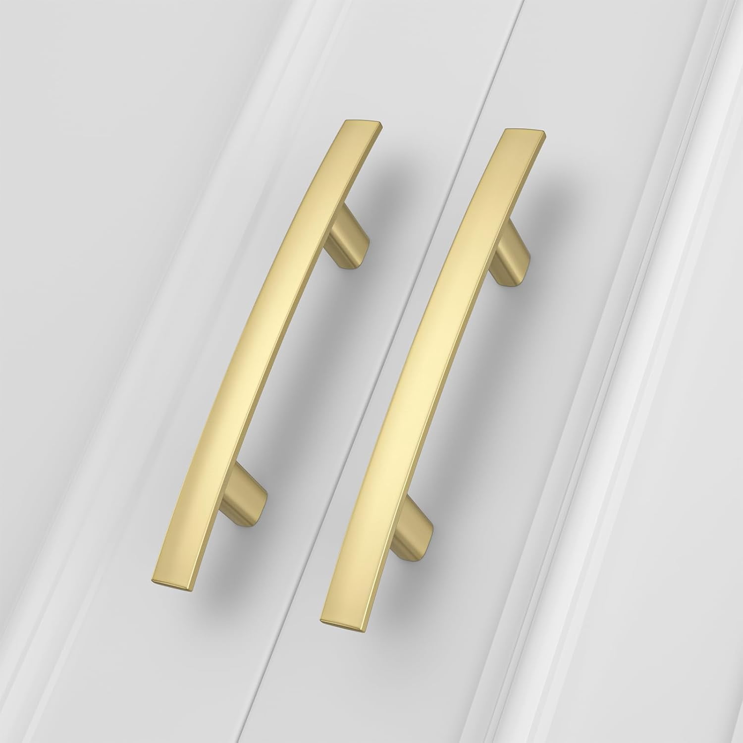 5 Pack Solid Heavy Duty Zinc Alloy Cabinet Handles, Brushed Gold ...