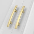 5 Pack Solid Heavy Duty Zinc Alloy Cabinet Handles, Brushed Gold ...
