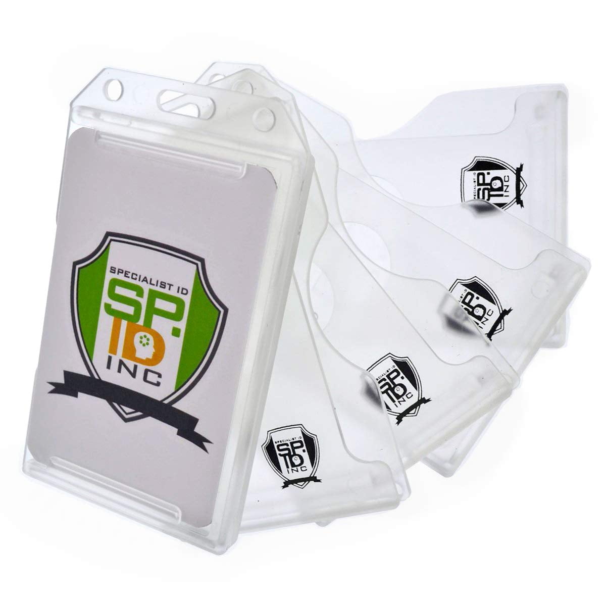 5 Pack Specialist ID Multiple Card ID Badge Holders - Heavy Duty Rigid ...