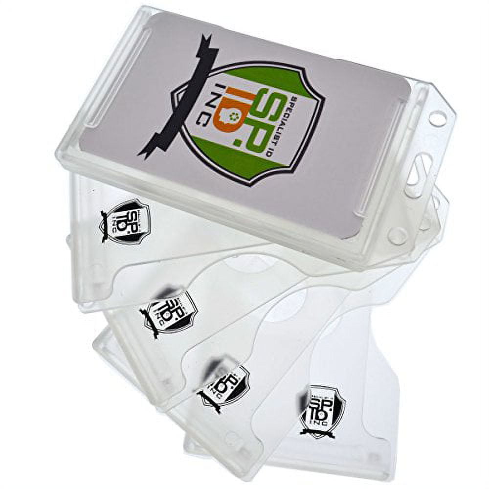 5 Pack Specialist ID Multiple Card ID Badge Holders - Heavy Duty Rigid ...