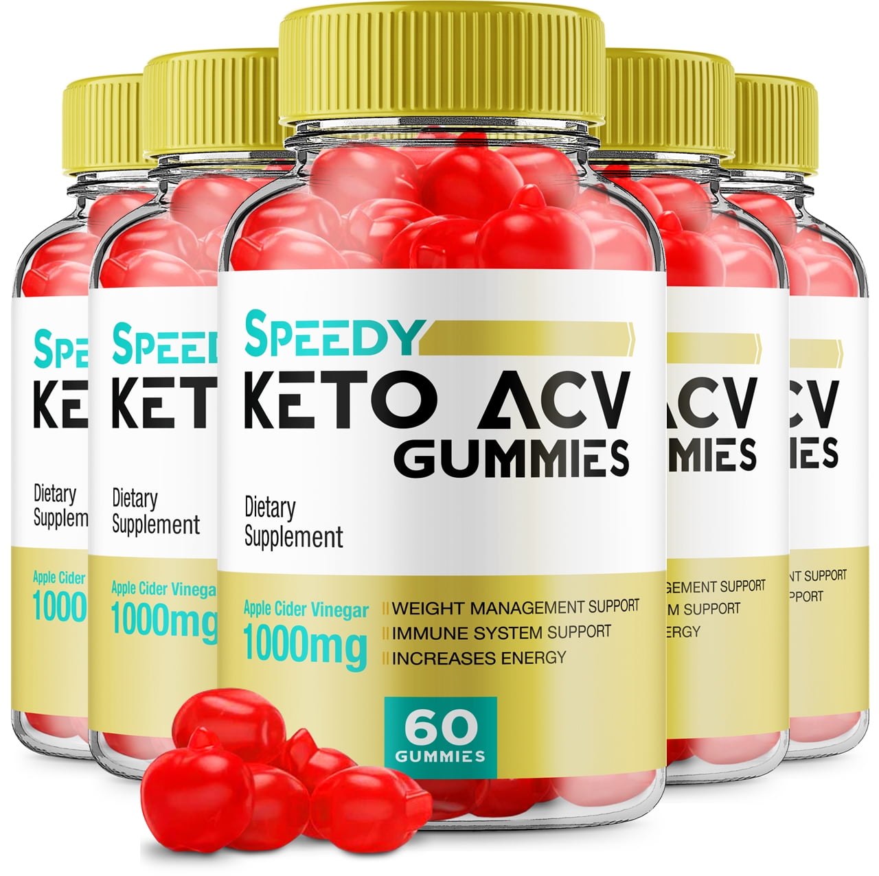 (5 Pack) Speedy Keto ACV Gummies - Advanced Formula with Apple Cider ...
