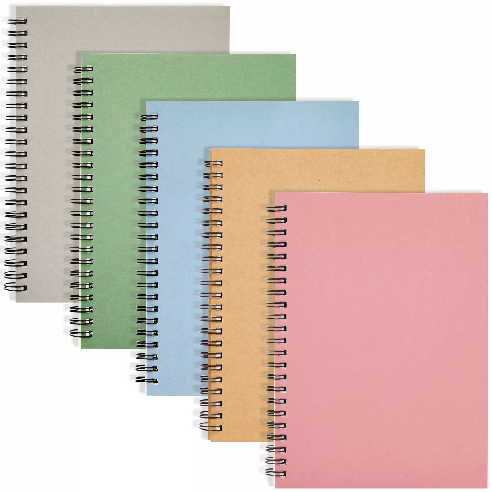 5 Pack Spiral Bound Journal, Bulk, 6x8 Notebook with 120 Lined Pages, 5 Colors - Walmart.com
