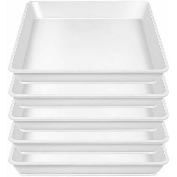 5 Pack Square Plant Saucer 12 Inch, Plastic Plant Water Dray Tray ...
