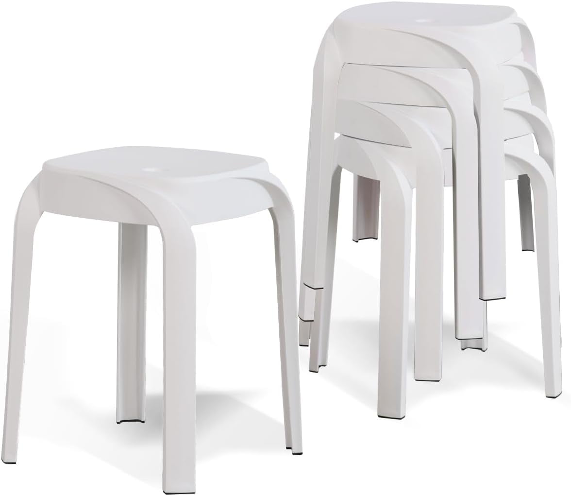 5 Pack Stackable Stools, 17" Classroom Stools, School Stack Chair ...