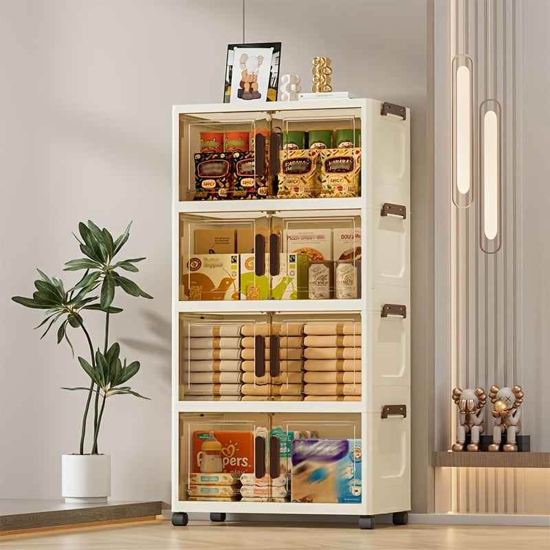 5-Pack Stackable Storage Organizer Bins with Rolling Drawers ...