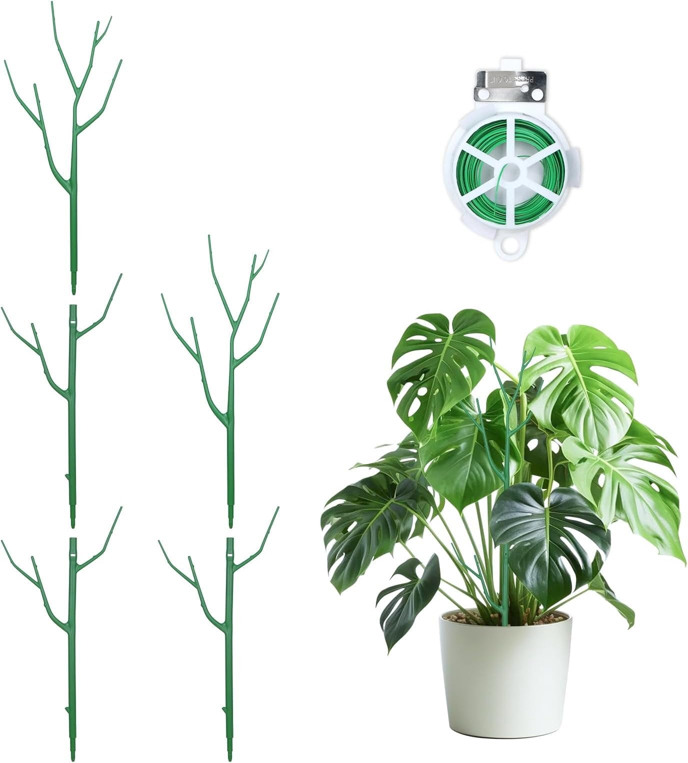 5 Pack Stackable Supports Stakes, Sturdy Garden Trellis for Climbing ...