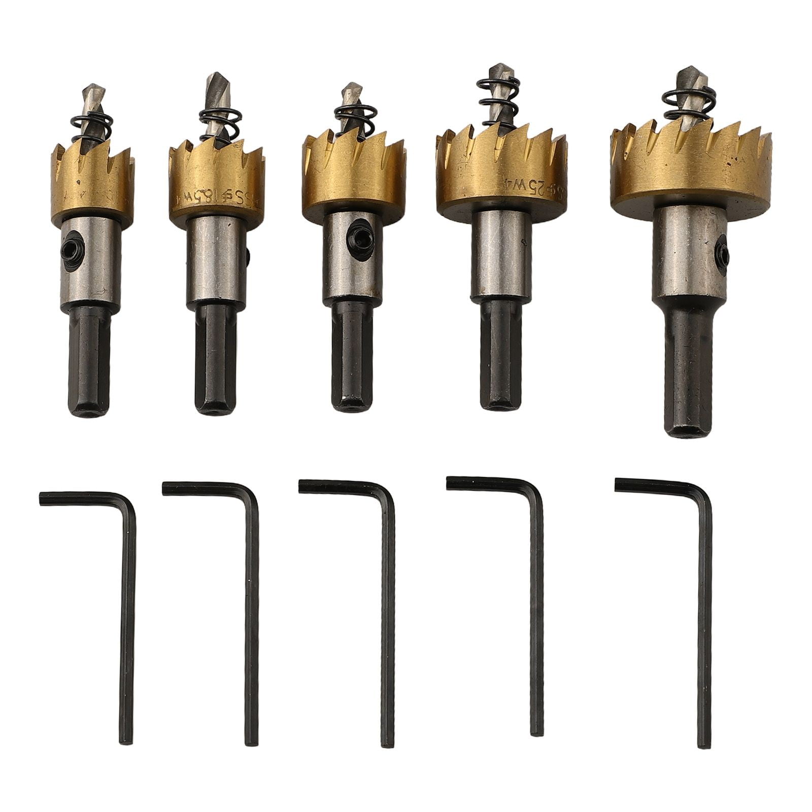 5-Pack Stainless Steel Alloy Metal Milling Hole Opener Drill Bit Set ...