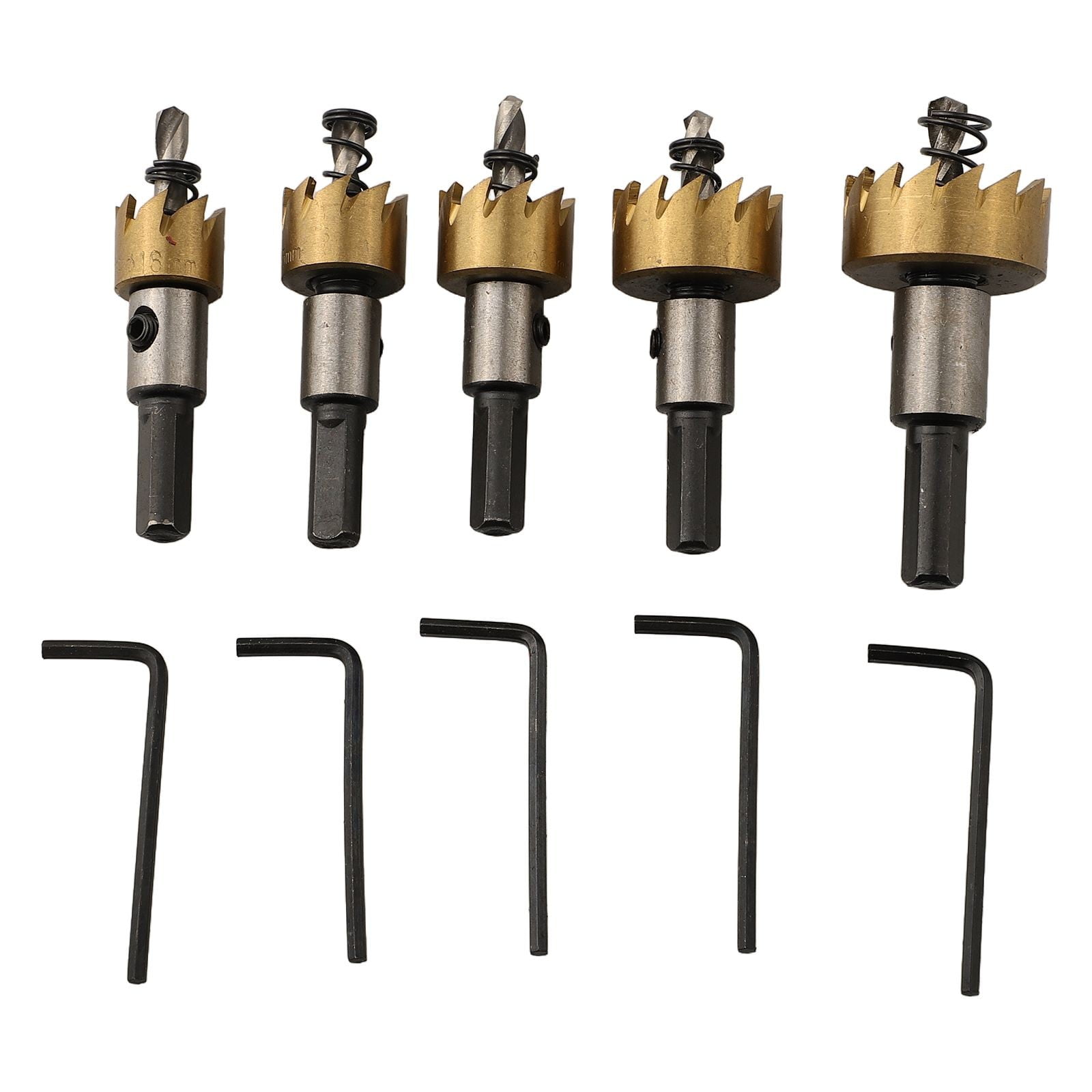 5-Pack Stainless Steel Alloy Metal Milling Hole Opener Drill Bit Set ...