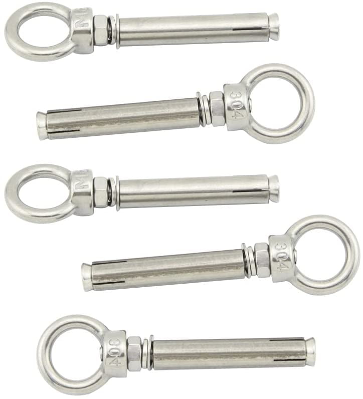 5-Pack Stainless Steel Ring Lifting Expansion Eyebolt Bolt Screw with ...