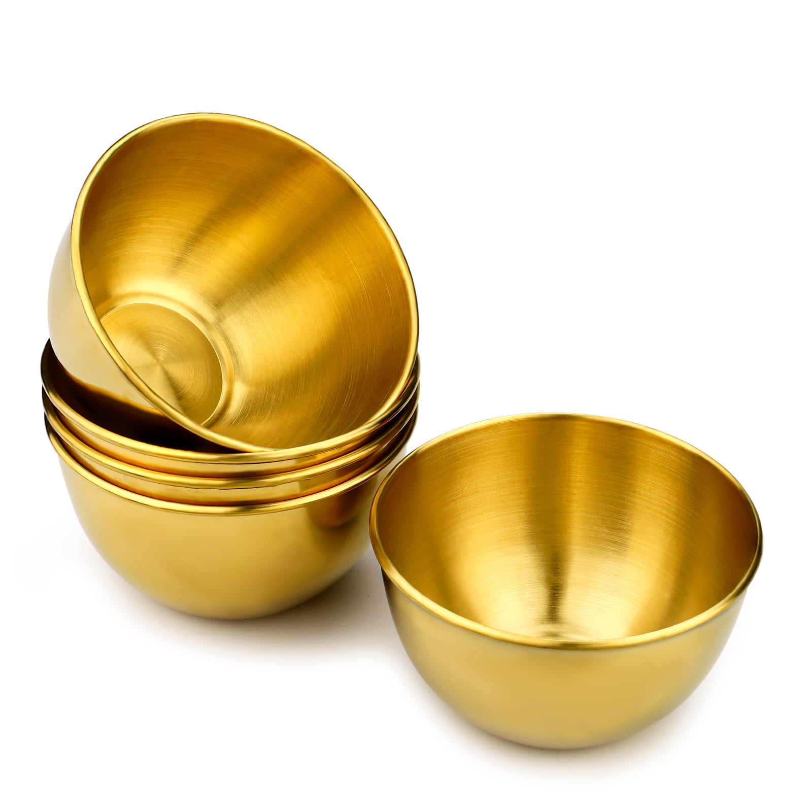 5 Pack Stainless Steel Soy Sauce Dish, 3.3" Small Metal Dipping Bowls ...